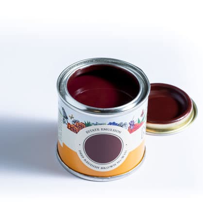 Farrow & Ball Deep Reddish Brown #W101 - Paint and Brush
